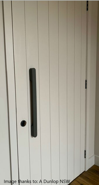 Install handle with button fixings